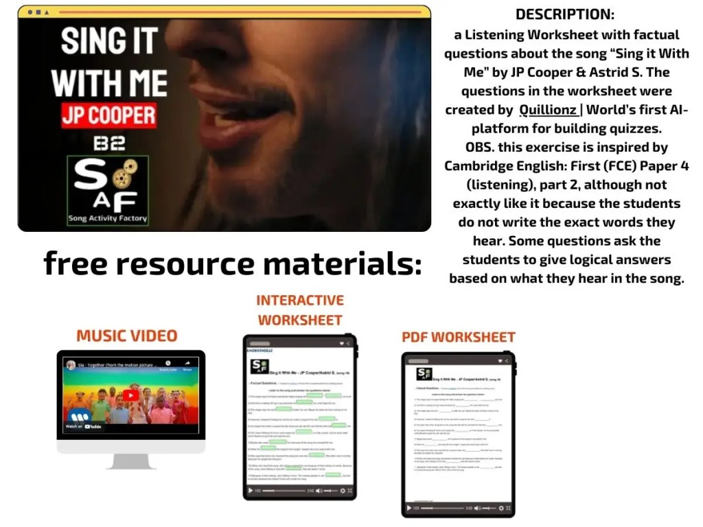 18 Song-Based Lesson Plans To Prepare Students For Cambridge English ...