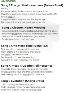 Master the Simple Past with Songs: James Blunt, Blink 182, The Rolling ...